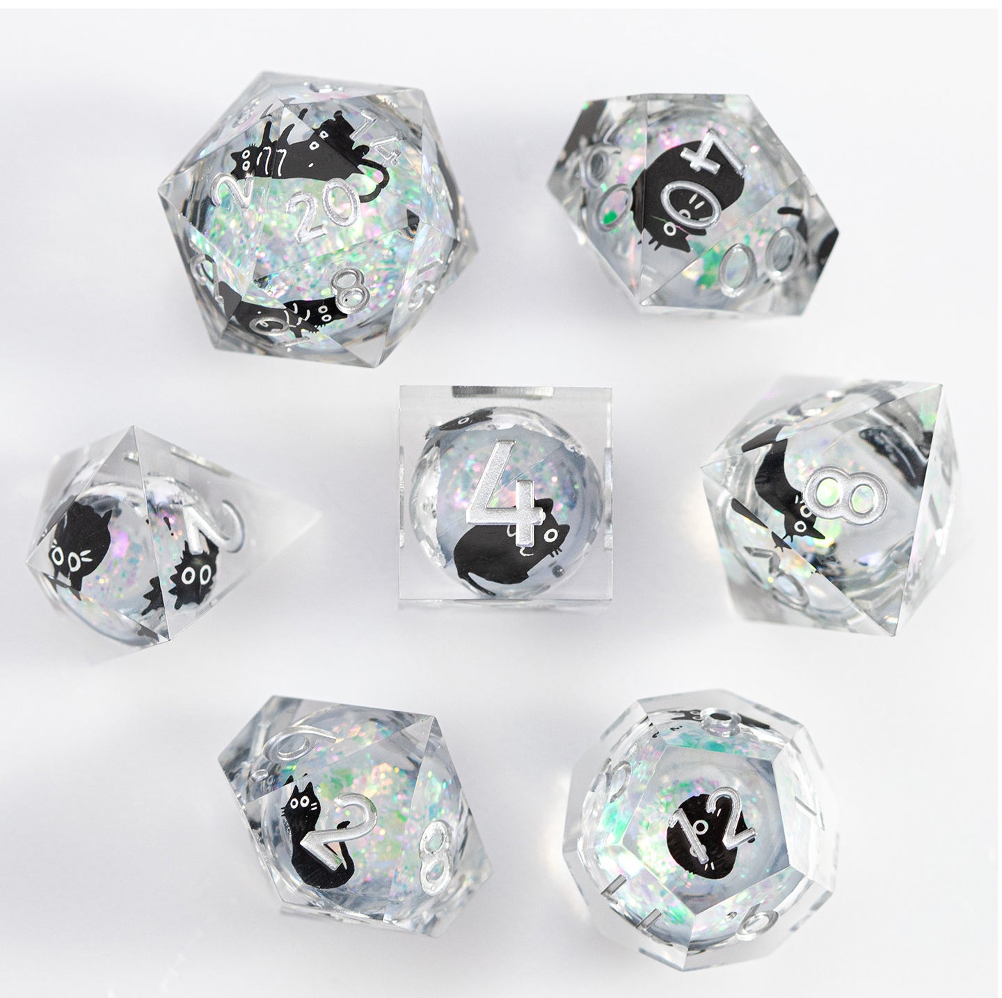 Catshade Shard Polyhedral Dice Set | Crystal Fantasy DND Dice – Sanseking